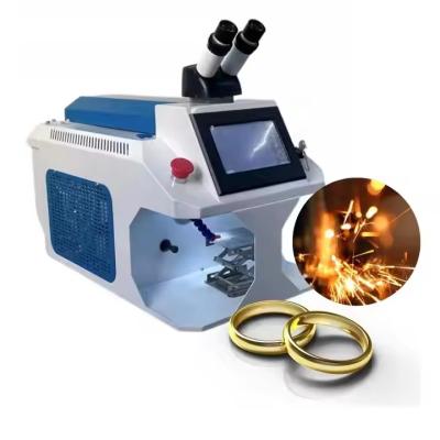 China Portable Desktop Silver Gold YAG Pulse 200W Mini CCD Jewelry Welding Fiber Laser Welder Machine for sale
