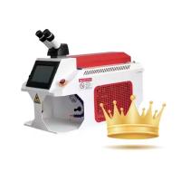 China Portable Desktop Silver Gold YAG Pulse 200W Mini CCD Jewelry Welding Fiber Laser Welder Machine for sale
