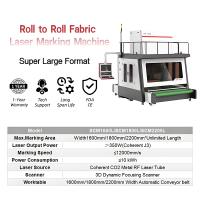 China SCM1800L Large Format CO2 Laser Marking Cutting Machine for Mat Fabric Laser Flower Burning New Condition DXF PLT BMP AI for sale