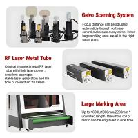 China SCM1800L Large Format CO2 Laser Marking Cutting Machine for Mat Fabric Laser Flower Burning New Condition DXF PLT BMP AI for sale