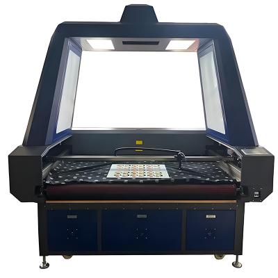 China High-Speed 100W CCD Laser Label Cutting Machine CNC 1610 Fabric Laser Cutter for Rubber Supports AI BMP PLT Formats Gantry Type for sale