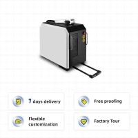 China JPT 100W/200W Portable Fiber Pulse Laser Cleaning Machine Multifunctional Stainless Steel Stone Removal for Metal Water Output for sale