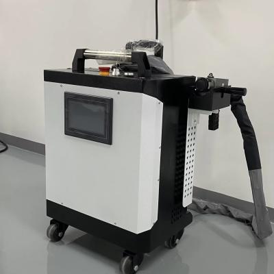 China Portable Trolley Case Style Industrial Pulse Laser Cleaning Machine 100W 200W 300W Air Cooling With Raycus Max JPT Laser Source for sale