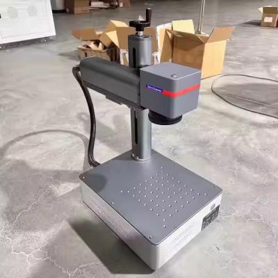 China Light Weight 20W 30W Mini Portable Fiber Laser Marking Machine Laser Engraving Price for Metal Plastic Pen Gold Silver Jewelry for sale