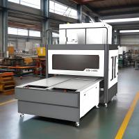 China Dynamic Focus SCM1400L 3D Laser Engraving Machine for Denim Leather-Four 1300*600mm Exchange Tables AI/BMP Format-for Cloth for sale