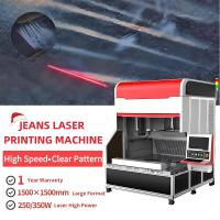 China 2025 New Laser Marking Machine for Jeans Manufacturing Supports Ai Bmp Plt Formats Gantry Type Configuration for sale