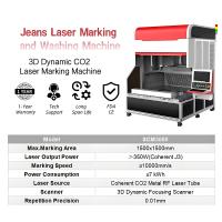 China 2025 New Laser Marking Machine for Jeans Manufacturing Supports Ai Bmp Plt Formats Gantry Type Configuration for sale