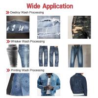 China 2025 New Laser Marking Machine for Jeans Manufacturing Supports Ai Bmp Plt Formats Gantry Type Configuration for sale