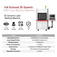 China Dynamic Long-Lasting CO2 RF Laser Machine Durable Marking Printing for Plastic Wood Paper Supports AI BMP PLT Graphics Water for sale