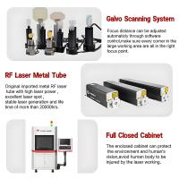 China Dynamic Long-Lasting CO2 RF Laser Machine Durable Marking Printing for Plastic Wood Paper Supports AI BMP PLT Graphics Water for sale