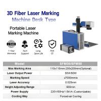 China Portable 20W/30W Programmable Fiber Laser Marking Machine New Condition Sheet Marker Engraver for Metal Air Cooling Supports AI for sale