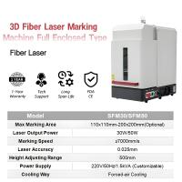 China 30W Raycus Fiber Laser Source New Enclosed Jewelry Laser Marking Machines for Small Business Supports DXF PLT BMP Graphics for sale