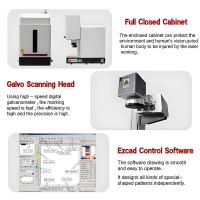 China 30W Raycus Fiber Laser Source New Enclosed Jewelry Laser Marking Machines for Small Business Supports DXF PLT BMP Graphics for sale