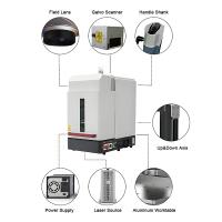 China 30W Raycus Fiber Laser Source New Enclosed Jewelry Laser Marking Machines for Small Business Supports DXF PLT BMP Graphics for sale