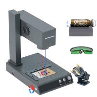 China New Programmable Fiber Laser Marking Machines Laser Printer Engraver for Gold Jewelry Wood Leather Supports DXF BMP AI Graphic for sale