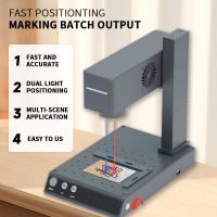 China New Programmable Fiber Laser Marking Machines Laser Printer Engraver for Gold Jewelry Wood Leather Supports DXF BMP AI Graphic for sale