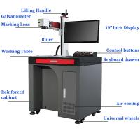 China Best Price Desktop Fiber Laser Marking Machine Quality 20W 30W 50W 100W 150W Supports DXF PLT BMP AI DST Graphic Formats for sale