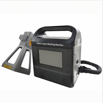 China Portable Optical Handheld Fiber Laser Marking Machine New Mini Small Laser Marker for Metal Tyre Resin Supports DXF BMP AI for sale