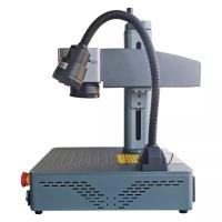 China Portable 20w 30w 50w Fiber Laser Marking Machine on Metal Aluminum Small Laser Marker for sale