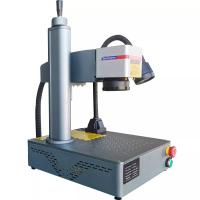 China Portable 20w 30w 50w Fiber Laser Marking Machine on Metal Aluminum Small Laser Marker for sale