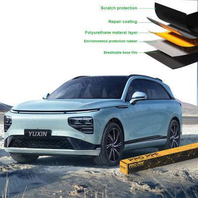 China YUXINFILM Premium TPU Paint Protection Film 6.5-10mil Self-Healing Clear PPF with 8-10 Year Warranty for sale