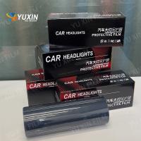 China Light Black TPU Headlight Film 7.5mil Thickness with Self-Healing Technology for Automotive Lighting Protection for sale