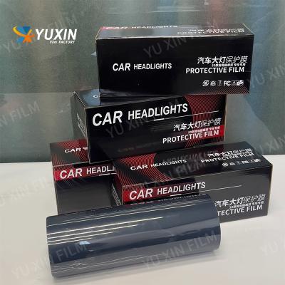 China Light Black TPU Headlight Film 7.5mil Thickness with Self-Healing Technology for Automotive Lighting Protection for sale