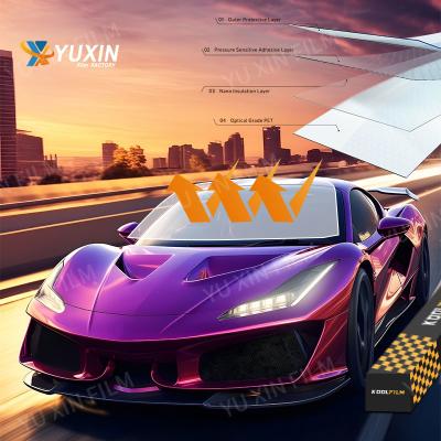 China 4 Mil Automotive Security Window Film with Nano Ceramic Coating - 99% UV Block & 80% Heat Rejection for sale