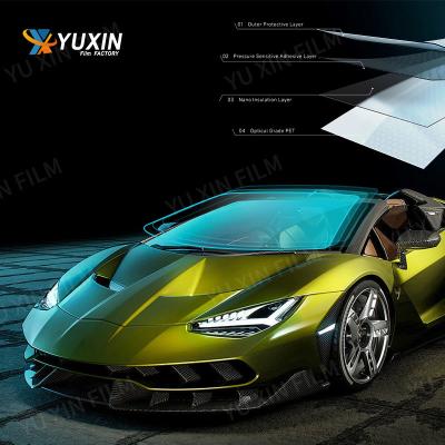 China 60x100ft Nano Ceramic Car Window Tint Film with 2-4mil Thickness for UV Protection and Heat Reduction for sale