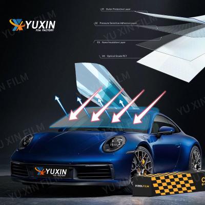 China Custom Length Nano Ceramic Car Window Film 99% UV Block 2-4mil Thickness ROHS SGS Certified for sale