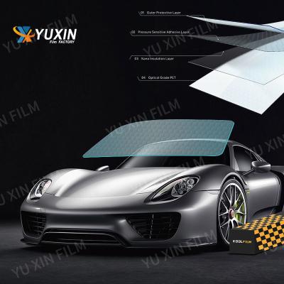 China HP PET Safety Security Film 4 Mil Explosion Proof Car Windshield Window Film with 99% UV Blocking for sale