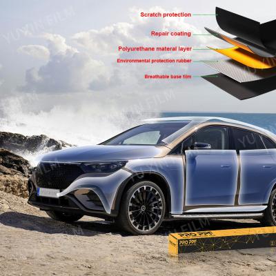 China No Residue Glossy Clear PPF TPU Car Headlight Protection Film 5x50 Feet 190micron for sale