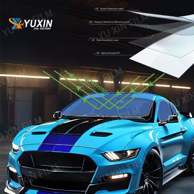 China Yuxin Koolfilm Primary Dyed Window Tint 152cm x 30m Roll | 1-Ply Automotive Film with Heat & Glare Reduction for sale