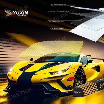 China Yuxin Koolfilm Primary Dyed Window Film 1-1.8 Mil Thickness for Automotive and Building Glass for sale