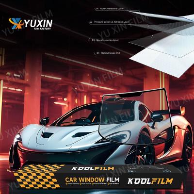 China OEM Car Window 1-Ply Primary Tint Film - 1-1.8 Mil Dyed Polyester with Heat & UV Protection for sale