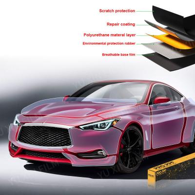 China TPH Transparent Paint Protection Film 6.5-10mil Clear Car Body PPF with UV and Scratch Resistance for sale