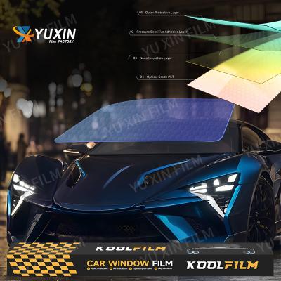 China 2 mil Blue Chameleon Car Window Tint Film with 80% VLT and 95% UV Protection - Free Sample Available for sale