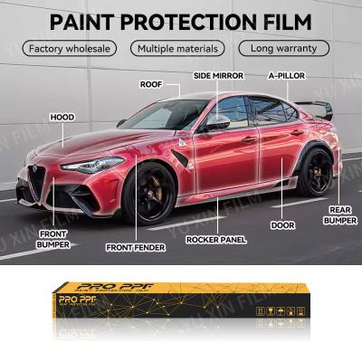 China OEM High Stretch TPU Clear PPF Film 1.52x15M Car Body Protection Non Yellowing for sale