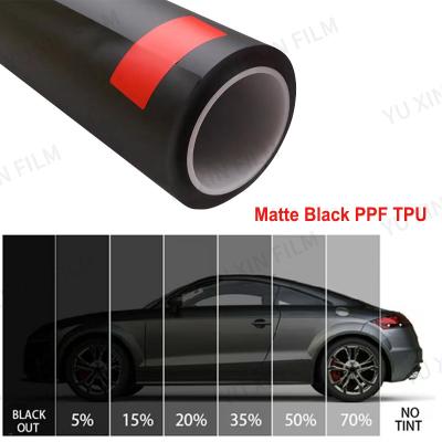 China Matte Black TPU Paint Protection Film 1.52x15m with 7.5mil Thickness and 10-Year Warranty for sale