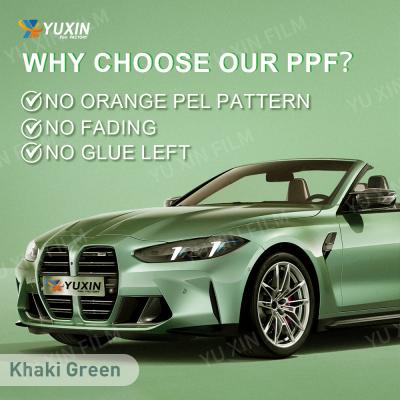 China TPU Matte Army Green Glossy Red Anti-UV Paint Protection Film with 5-8 Year Lifespan and Self-Healing Properties for sale