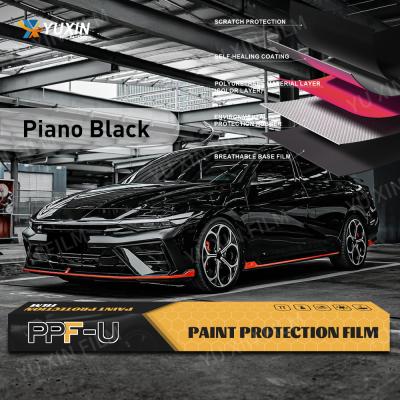 China Black TPU Paint Protection Film 6-8 Mil Thickness with Heat Healing Technology and 5-10 Year Warranty for sale
