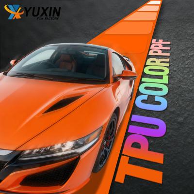 China McLaren Orange TPU Paint Protection Film Self Healing 8 Mil Anti Scratch PPF for sale