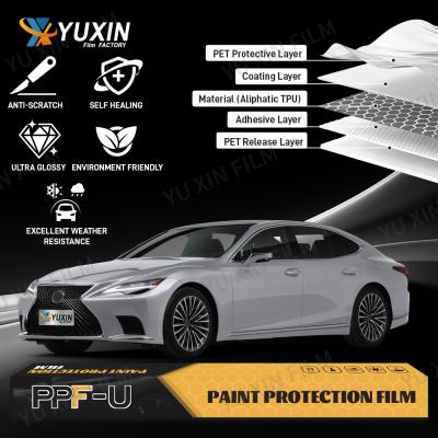 China TPU Paint Protection Film 1.52x15m - 6.5-10mil Thickness with 8-10 Year Warranty | Hydrophobic & Scratch Resistant for sale