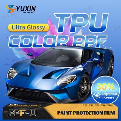 China Ultra Glossy Color TPU Paint Protection Film 8mil Self-Healing Car Wrap for sale