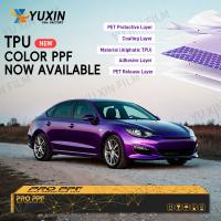 China 190 Micron Strong Stretch TPU Midnight Purple Wrap Vinyl Film Self Healing Color PPF Paint Protection Film for sale