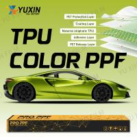 China Self-healing Aurora Diamond Green Color TPU PPF Paint Protection Film 7.5mil for sale