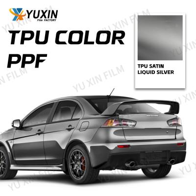 China Aliphatic Glossy TPU PPF Paint Protection Film 7.5mil Self Healing Anti Scratch Color Changing Hydrophobic Car Body Film for sale