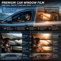 China Nano Ceramic Car Window Tint Film UV99% Heat Control 5% 10% 35% 70% VLT for sale