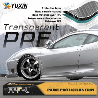 China Transparent TPU Paint Protection Film 6.5mil Self Healing Car Wrap PPF for sale
