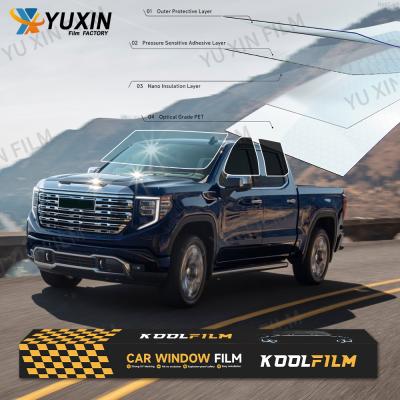 China 1% Super Dack Black Carbon Ceramic Film 99% UVR IRR Heat Rejection Car Window Tint Film for sale